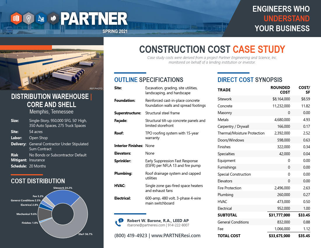 Construction Cost Case Studies | Partner Engineering and Science, Inc.